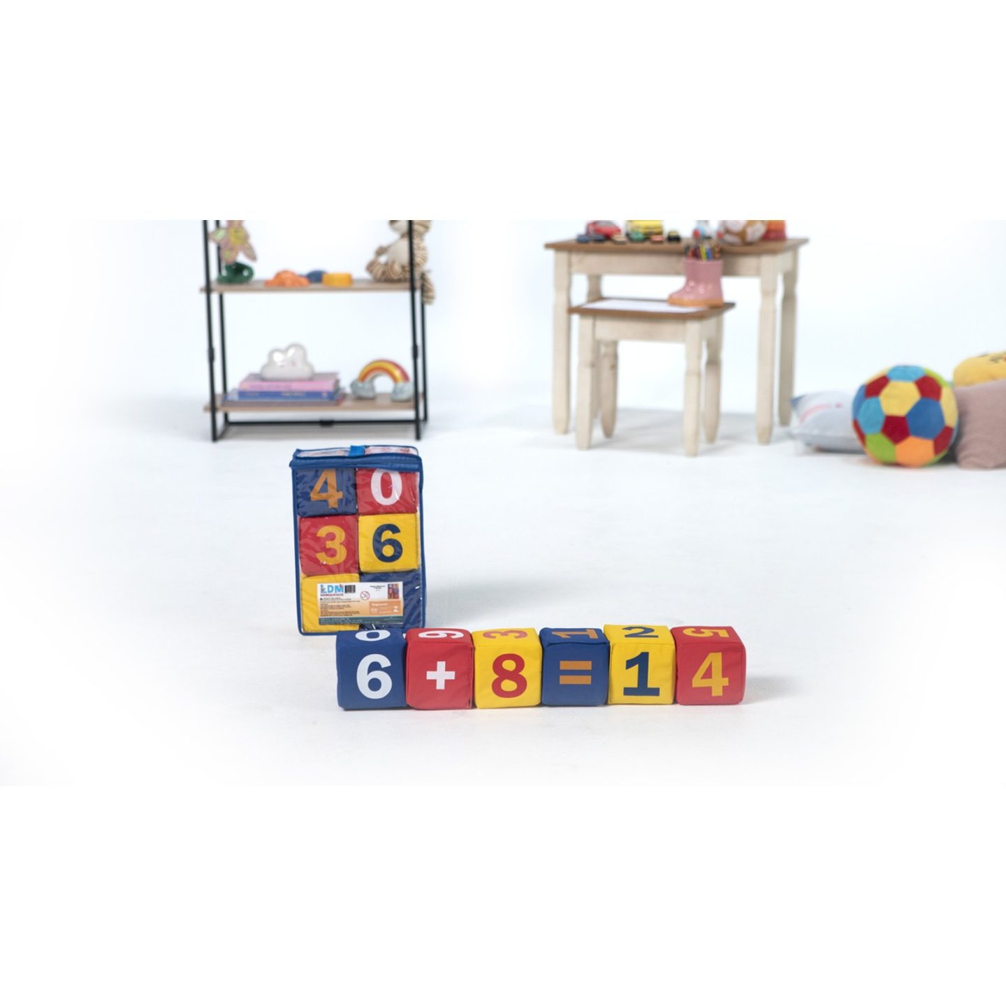 Dados Educativos de Números e Sinais – Conjunto com 6 Dados Grandes em ...