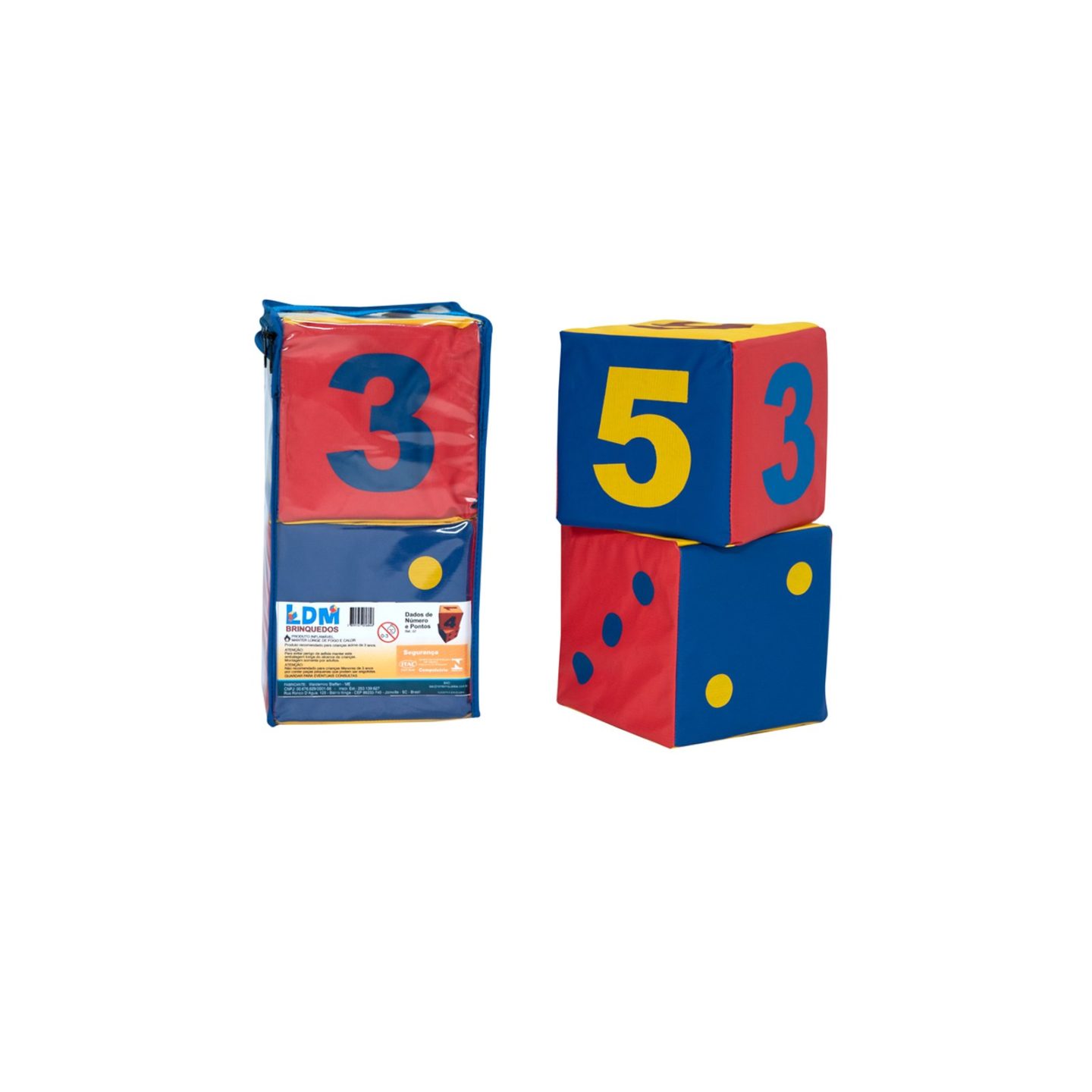 Dado de Números em Espuma 20x20cm – Brinquedo Educativo Seguro para ...